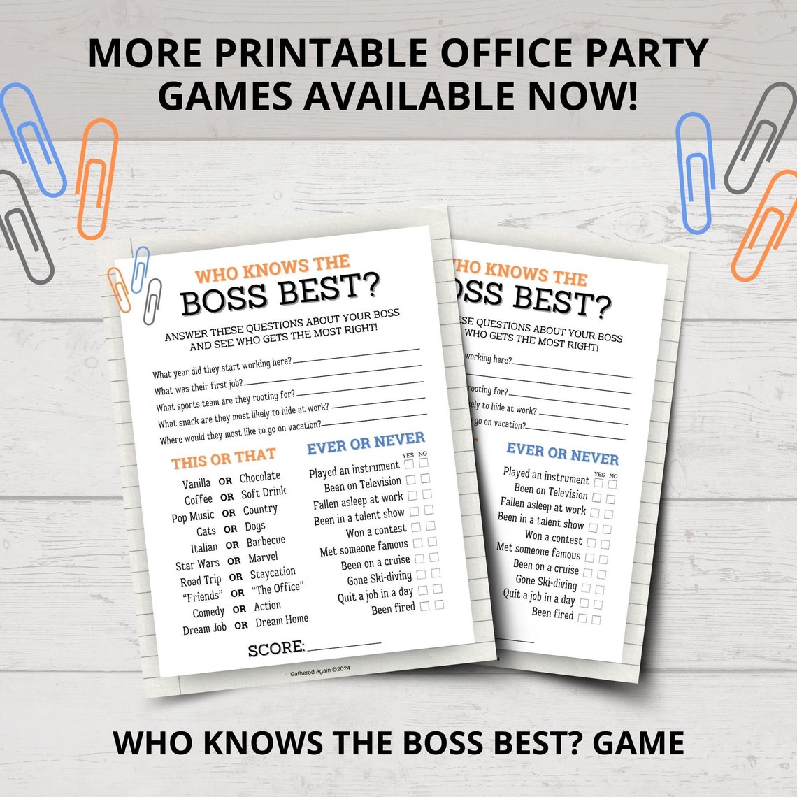 Office Edition Feud Game | Printable Office Family Feud-style Game ...
