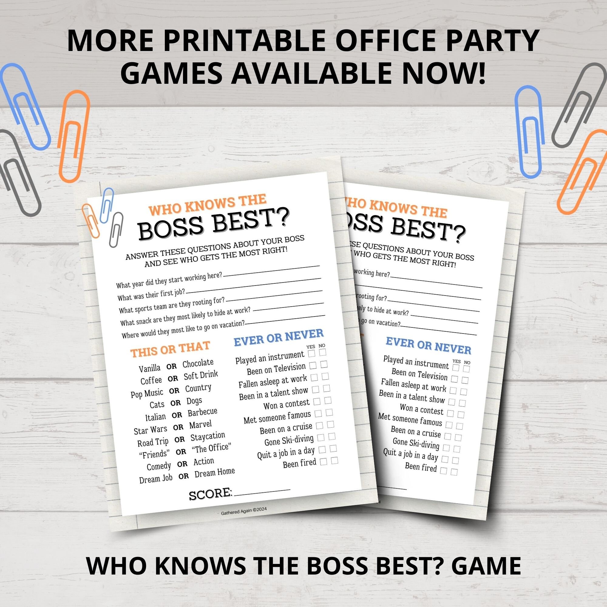 Office Edition Feud Game | Printable Office Family Feud-style Game ...