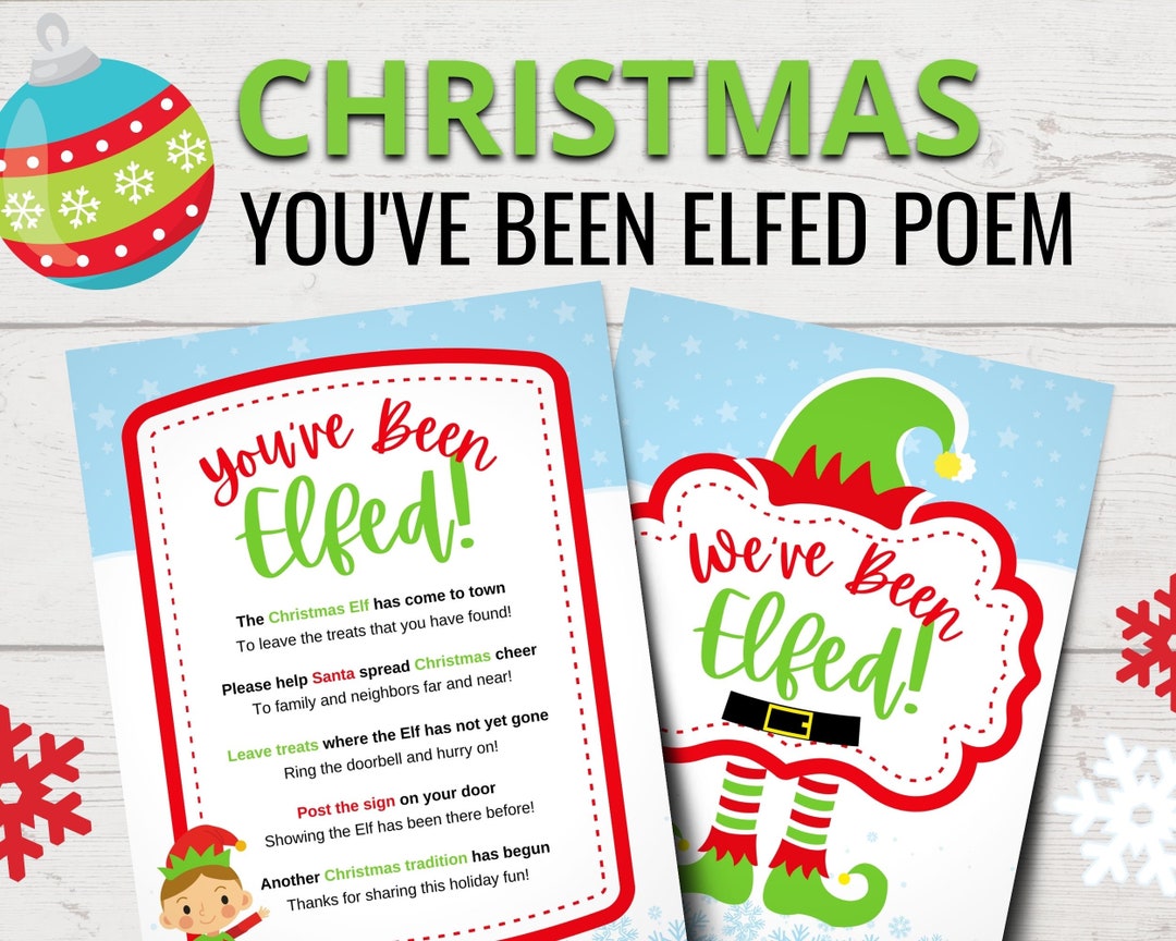 Christmas You've Been Elfed Printable | You've Been Jingled | Printable ...