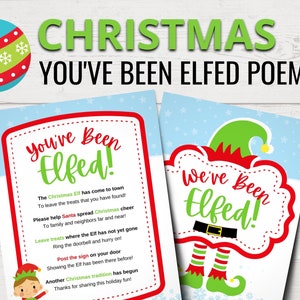 Christmas You've Been Elfed Printable | You've Been Jingled | Printable ...