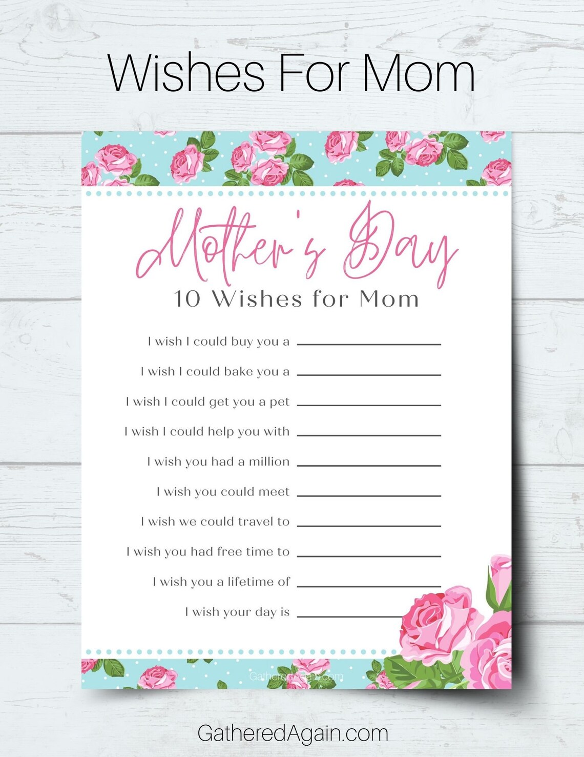 Mother's Day Puzzle and Activity Pack Floral Shabby Chic - Etsy