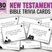 New Testament Bible Trivia Cards Bible Trivia Questions Printable Bible ...