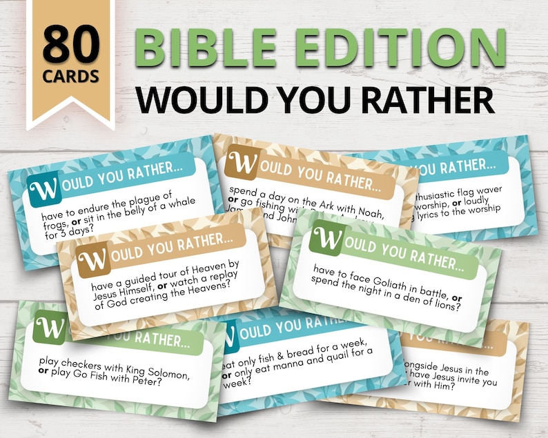 Bible "would You Rather" Questions | "would You Rather" Bible Edition ...