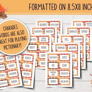 Thanksgiving Charades Game | Thanksgiving Act It Out Game ...