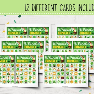 St. Patrick's Day Bingo Game| St. Patrick's Day Party Games | Bingo for ...