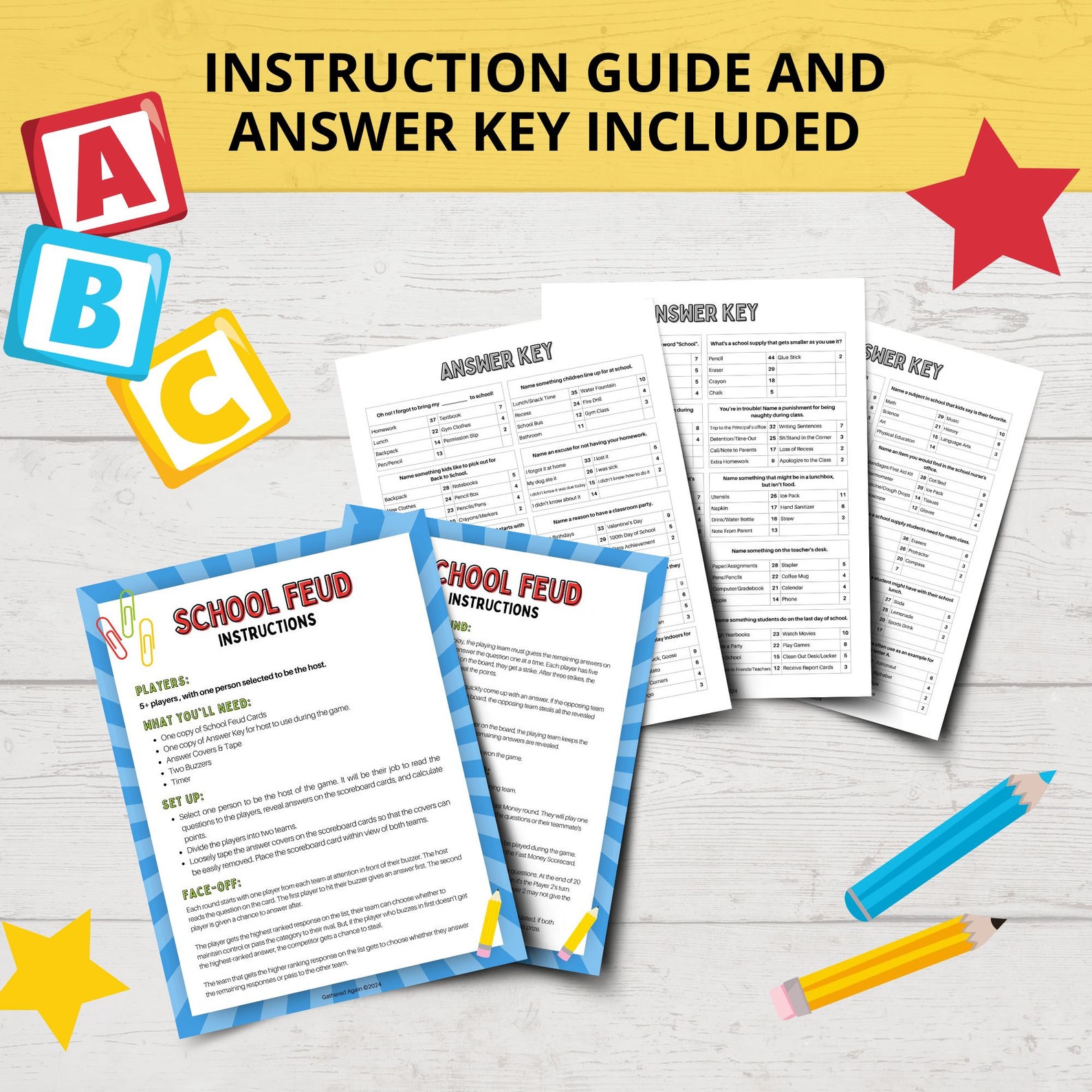 School Edition Feud Game | Classroom Family Feud-style Game | Party ...