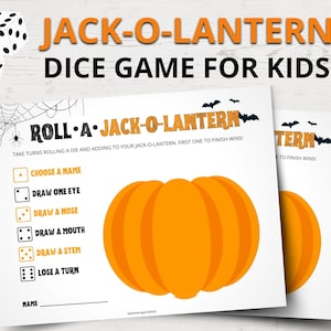 Roll-a-jack-o-lantern Dice Game | Halloween Dice Game | Roll-a-pumpkin ...