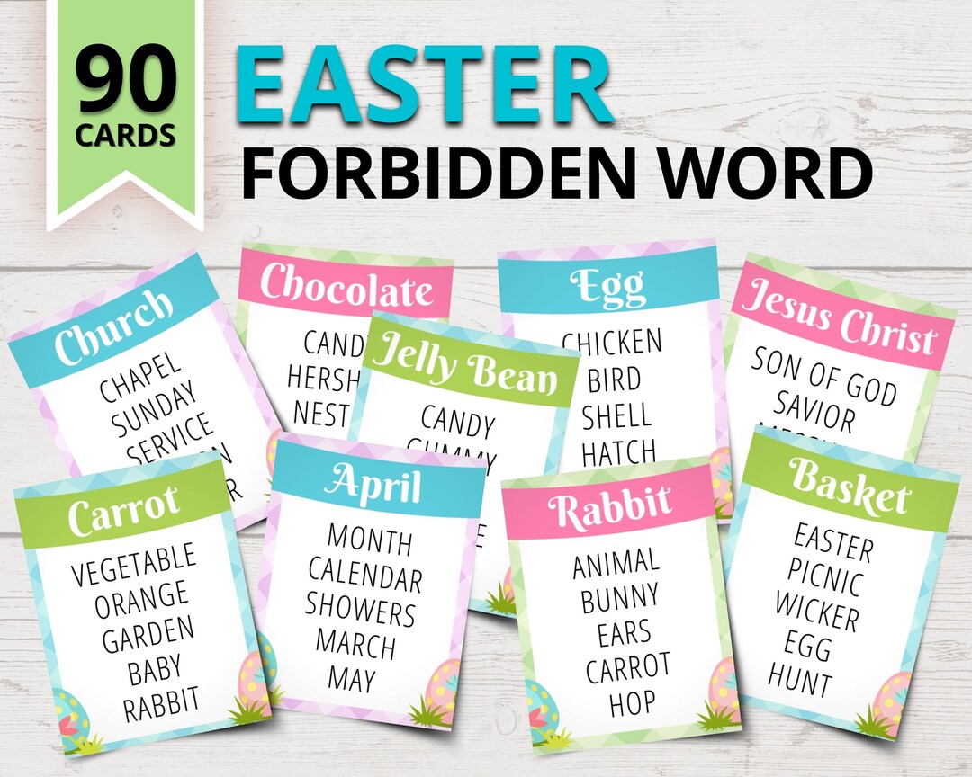 Easter Forbidden Word Game | Printable Easter Taboo-style Game | Easter ...