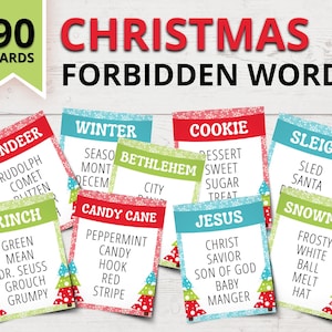 Christmas Forbidden Word Game | Christmas Taboo-style Game | Printable ...