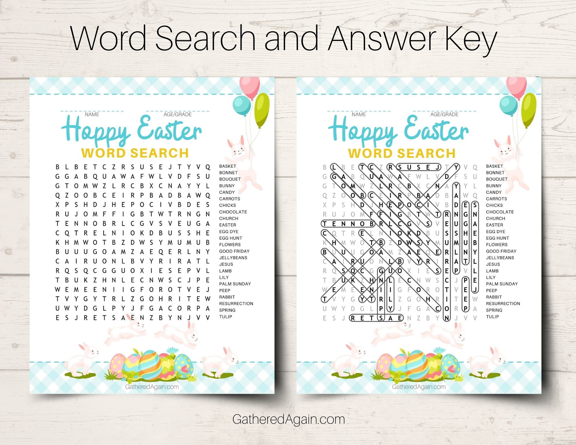 Hoppy Easter Word Search [printable] Instant Download PDF! - Etsy