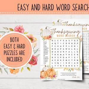 Thanksgiving Word Search Bundle Thanksgiving Puzzles Printable Fall ...