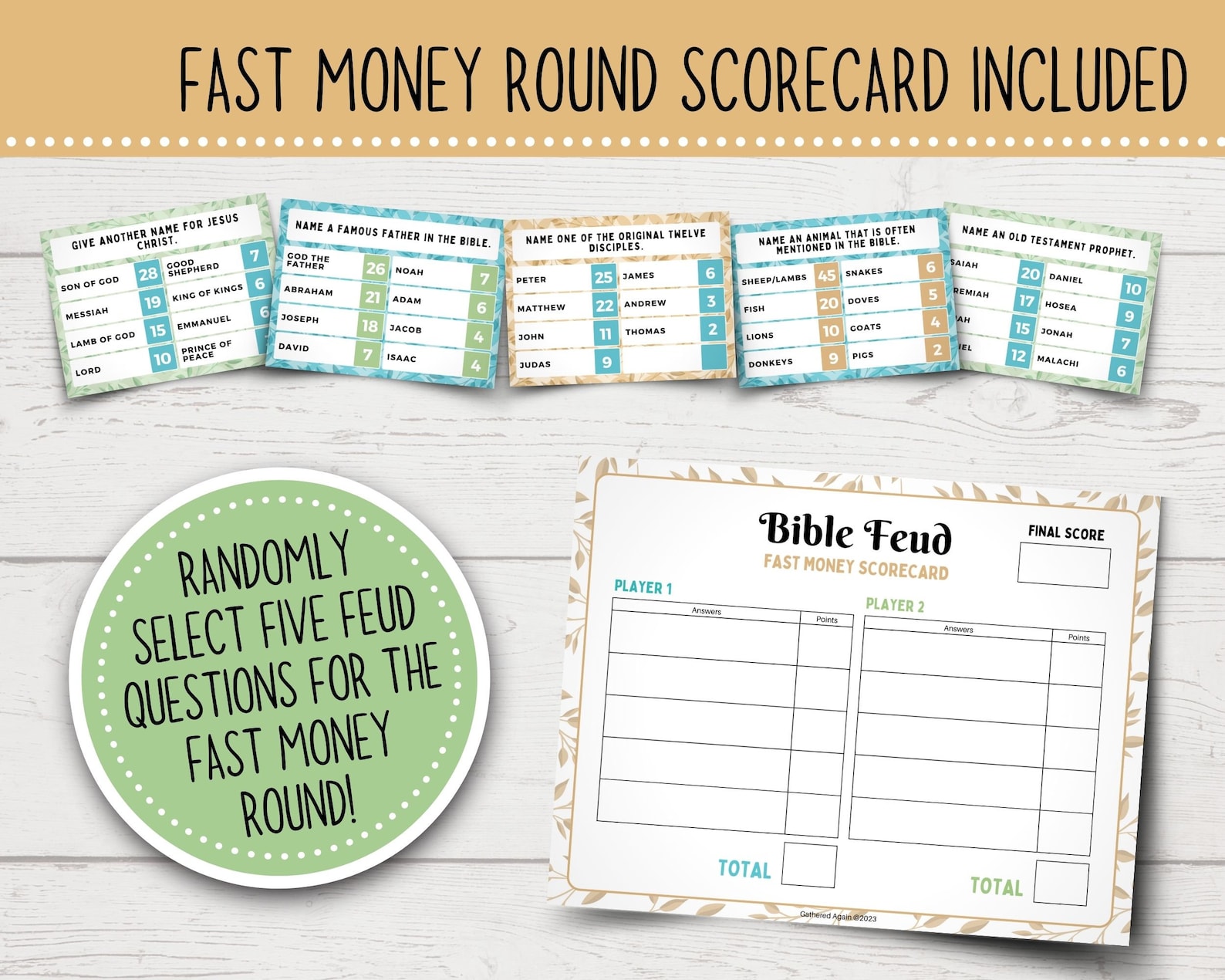 Christian Bible Feud Game Bible Family Feud-style Game Show - Etsy