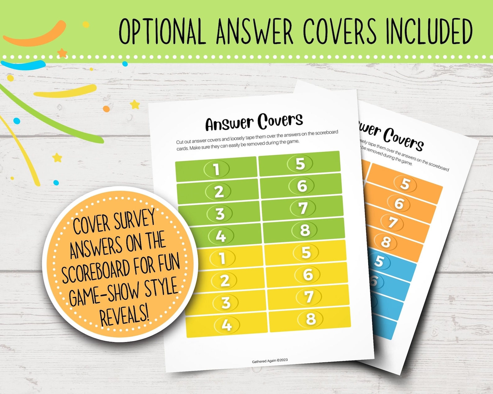 Kid-friendly Feud Game | Printable Family Feud Style Questions | Clean ...