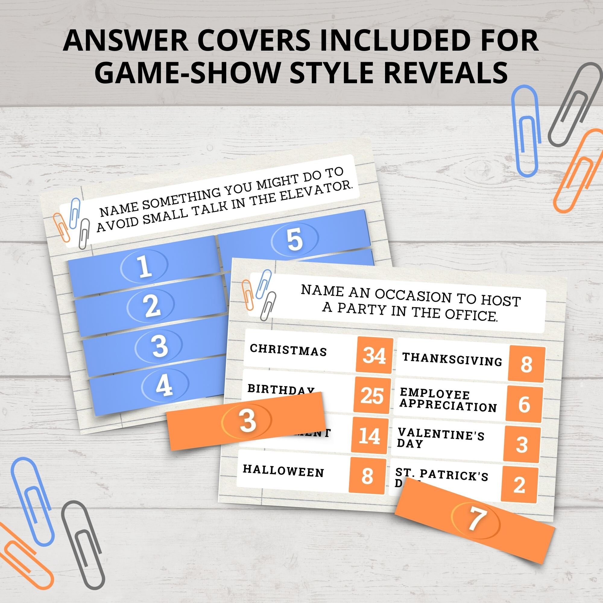 Office Edition Feud Game | Printable Office Family Feud-style Game ...