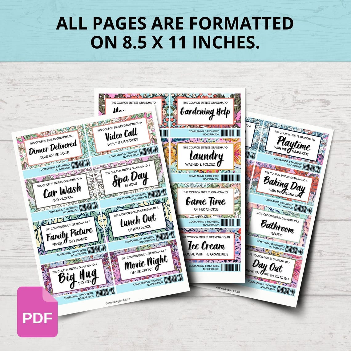 Printable Grandma Coupons | Printable Coupons for Grandma | Coupon Book ...