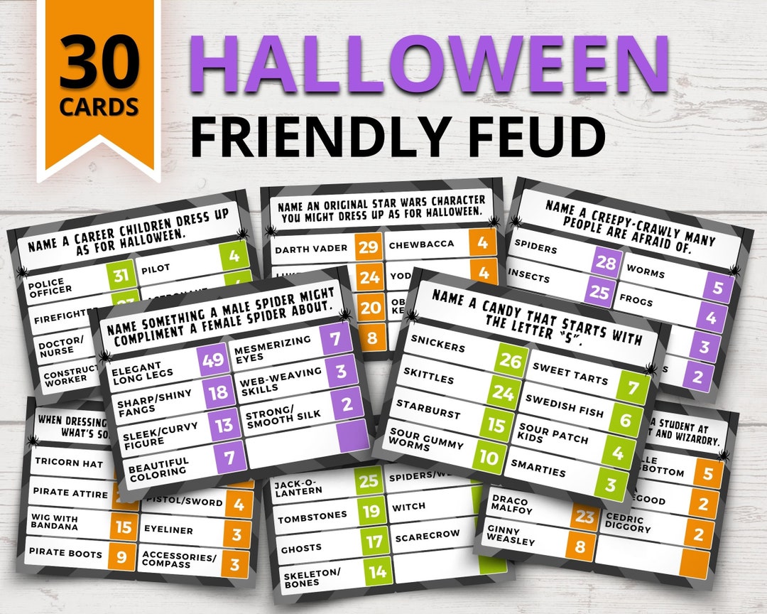 Halloween Friendly Feud Game | Halloween Family Feud Style Game ...