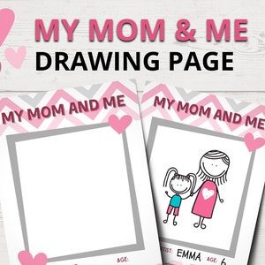 Printable My Mom and Me Drawing Page for Kids | Mother's Day Gifts for ...