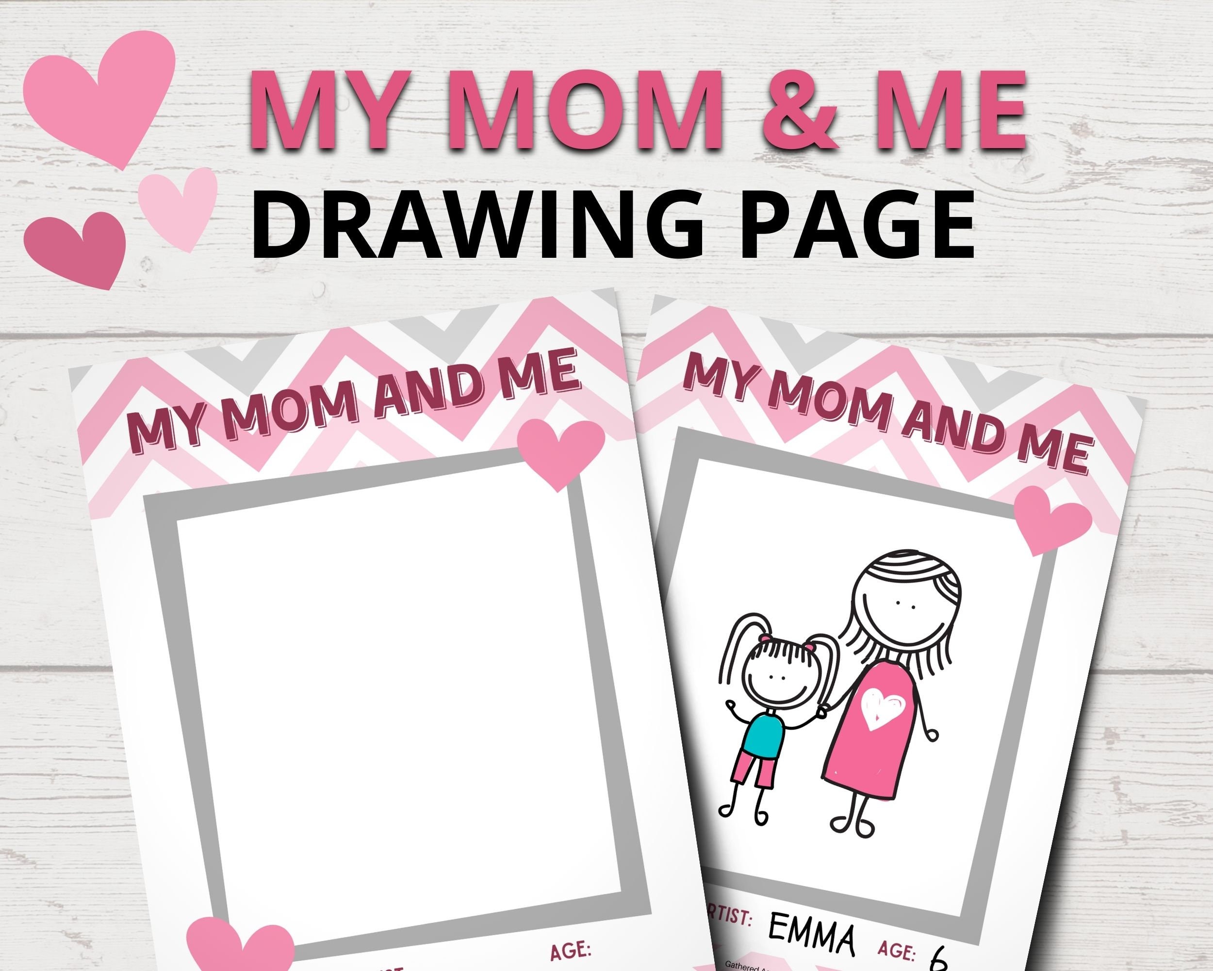 Printable My Mom and Me Drawing Page for Kids | Mother's Day Gifts for ...