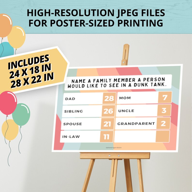 XL Poster-size Family Reunion Feud Game | Family Reunion Family Feud ...