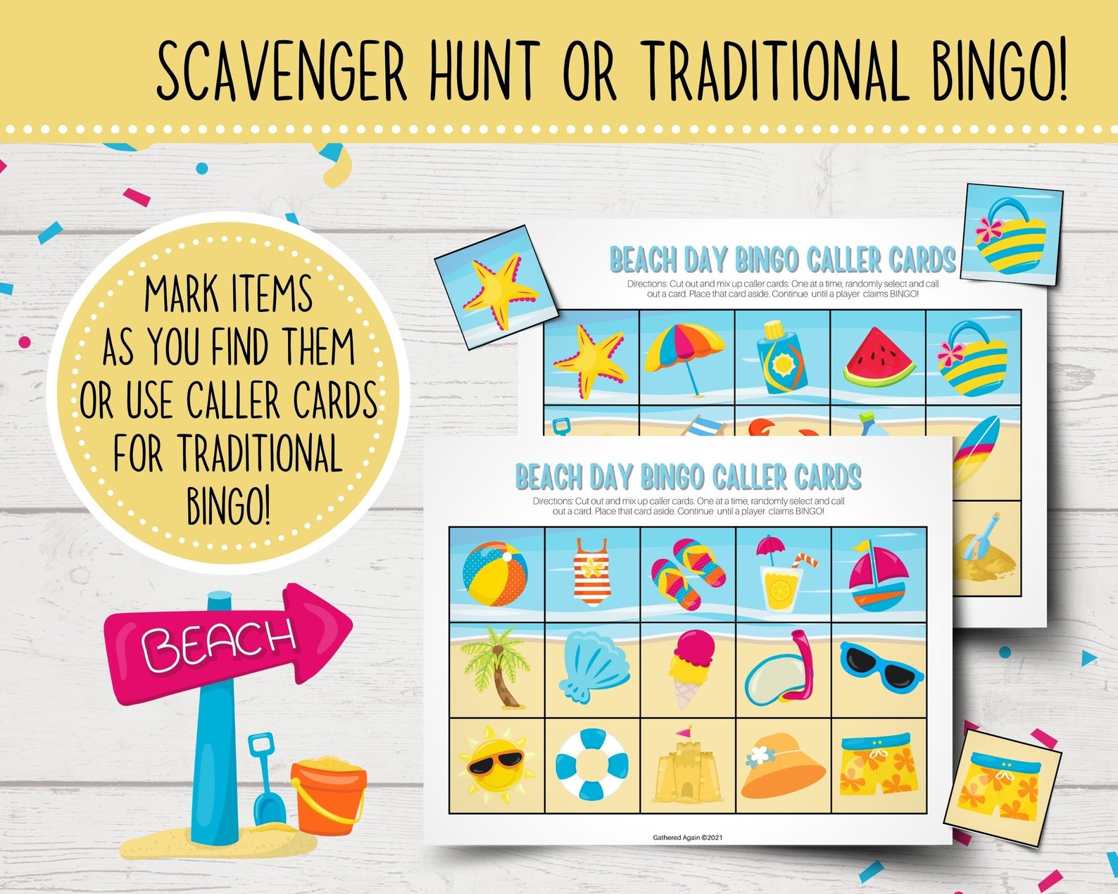 Printable Beach Bingo Game Beach Day Bingo for Kids - Etsy Australia