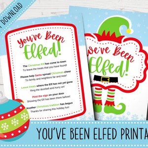 Christmas You've Been Elfed Printable You've Been | Etsy