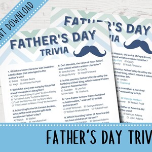 Father's Day Trivia Quiz | Activities and Games | Fun Facts | Printable ...