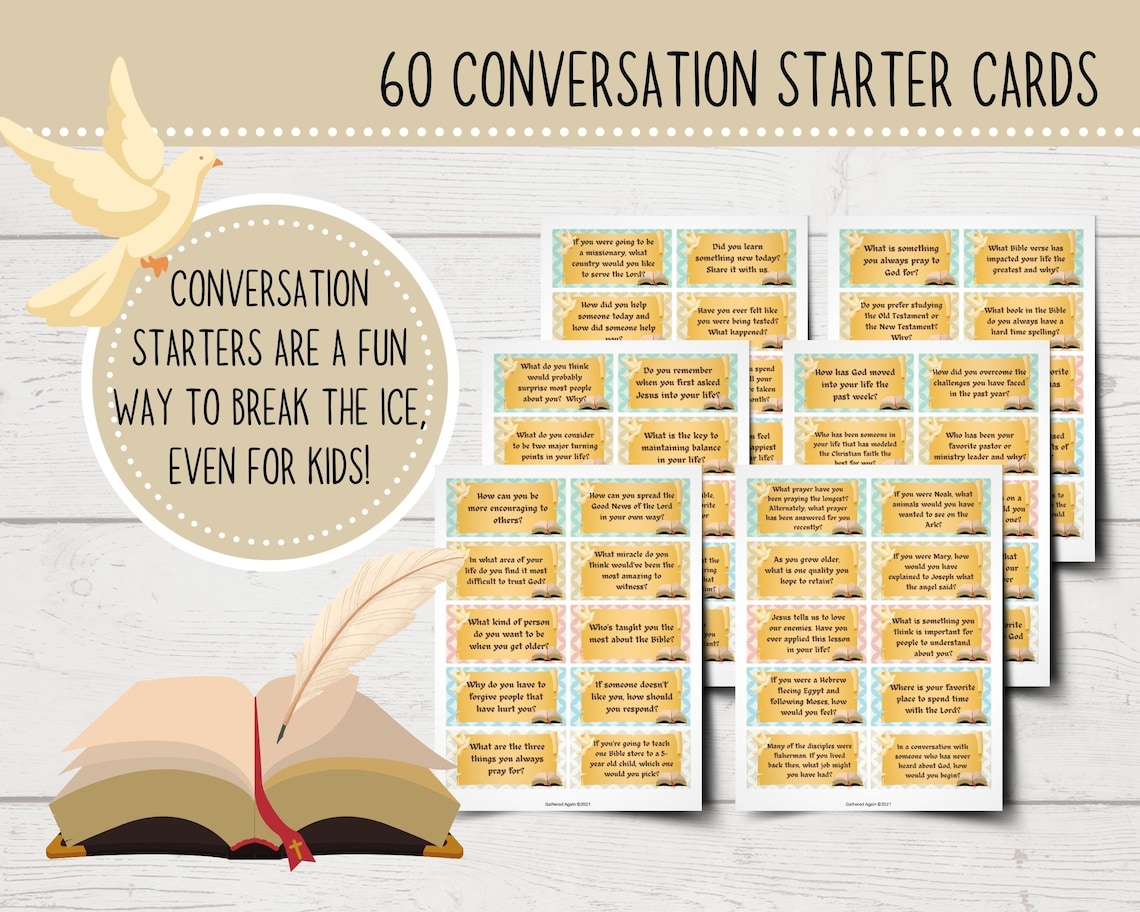 Bible Study Conversation Starters | Christian Prompts | Getting to Know ...