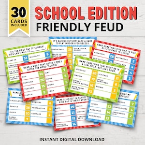 School Edition Feud Game | Classroom Family Feud-style Game | Party ...