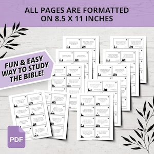 New Testament Bible Trivia Cards | Bible Trivia Questions | Printable ...