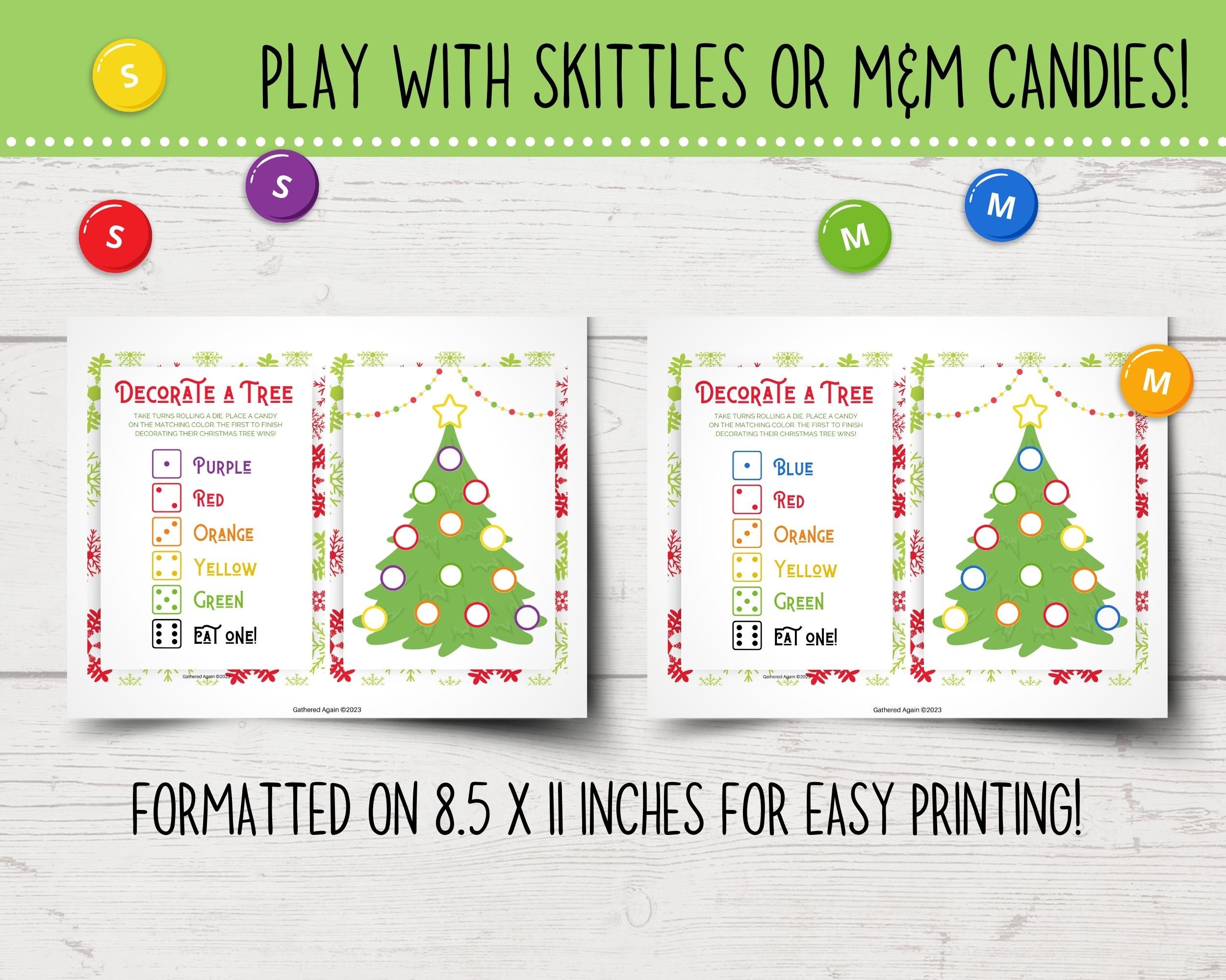 Decorate A Christmas Tree Dice Game | Roll A Christmas Tree | Christmas ...