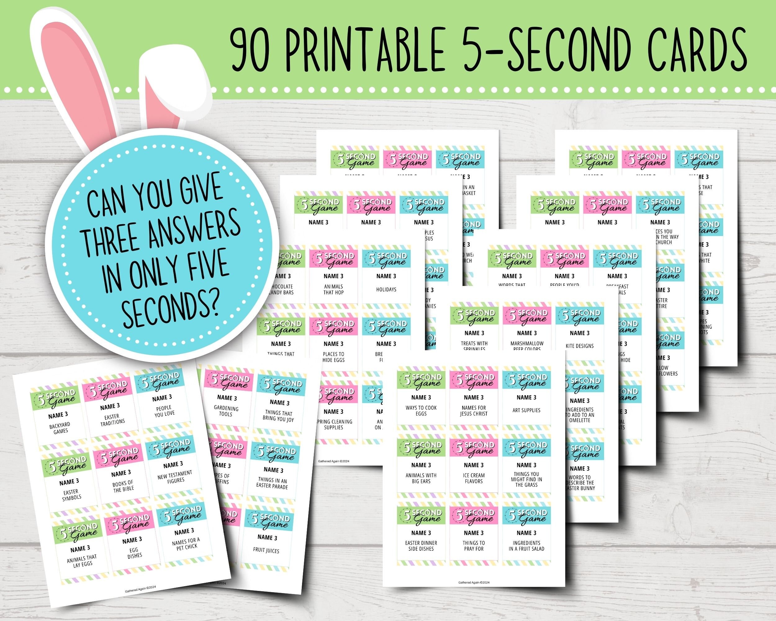 Easter 5 Second Game | Printable Easter Party Games | Christian Easter ...