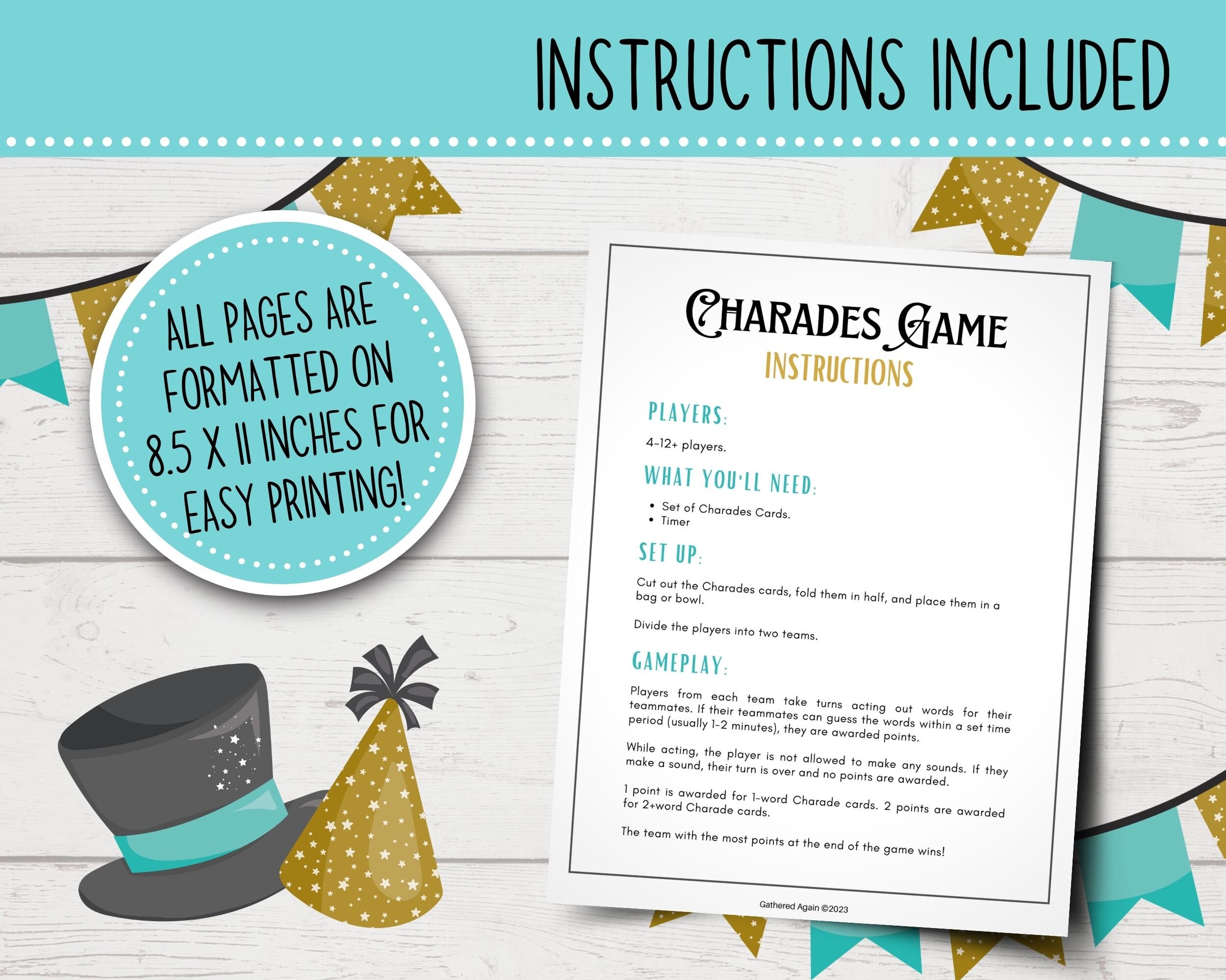 New Year's Eve Charades Game | New Year's Eve Charades Word List | New ...