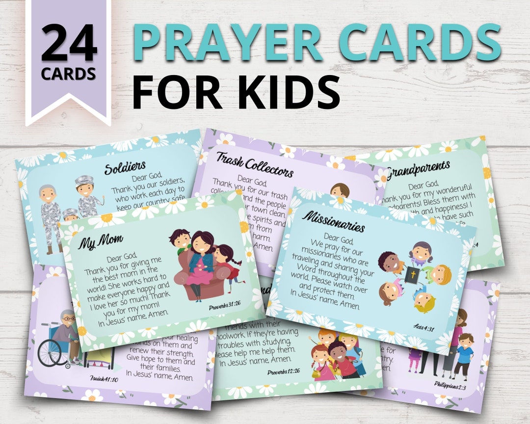 Pocket Prayer Cards for Kids - Prayers for Others | Printable Prayers ...