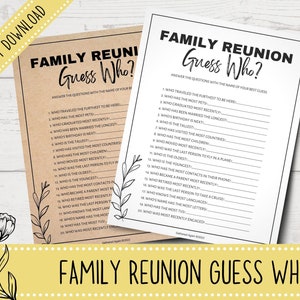 Printable Family Reunion Guess Who Game | Family Reunion Trivia Quiz ...