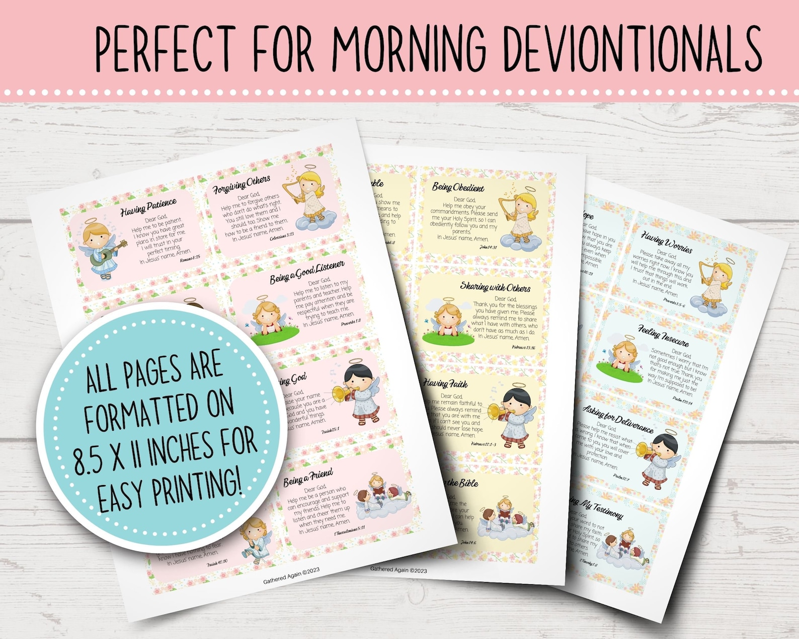 Printable Prayer Cards for Kids Morning Prayers for Kids Family ...
