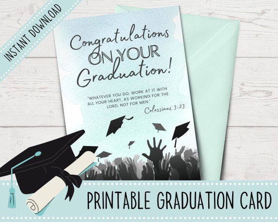 Printable Encouraging Graduation Card University Card - Etsy