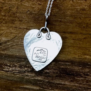 Hummingbird Necklace, Sterling Silver Heart Pendant, Unique Handmade ...