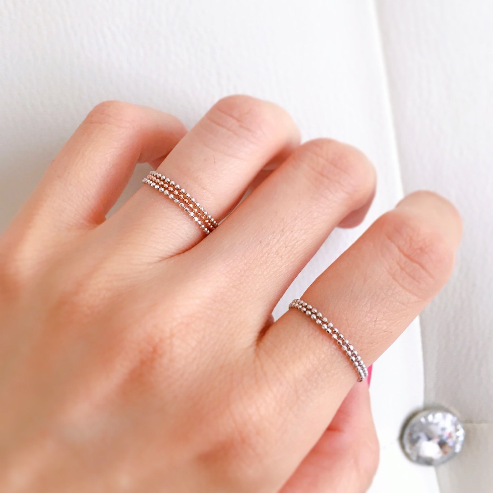 Beads Ball Chain 1mm Tiny Beads Ball Chain Link Ring - Etsy