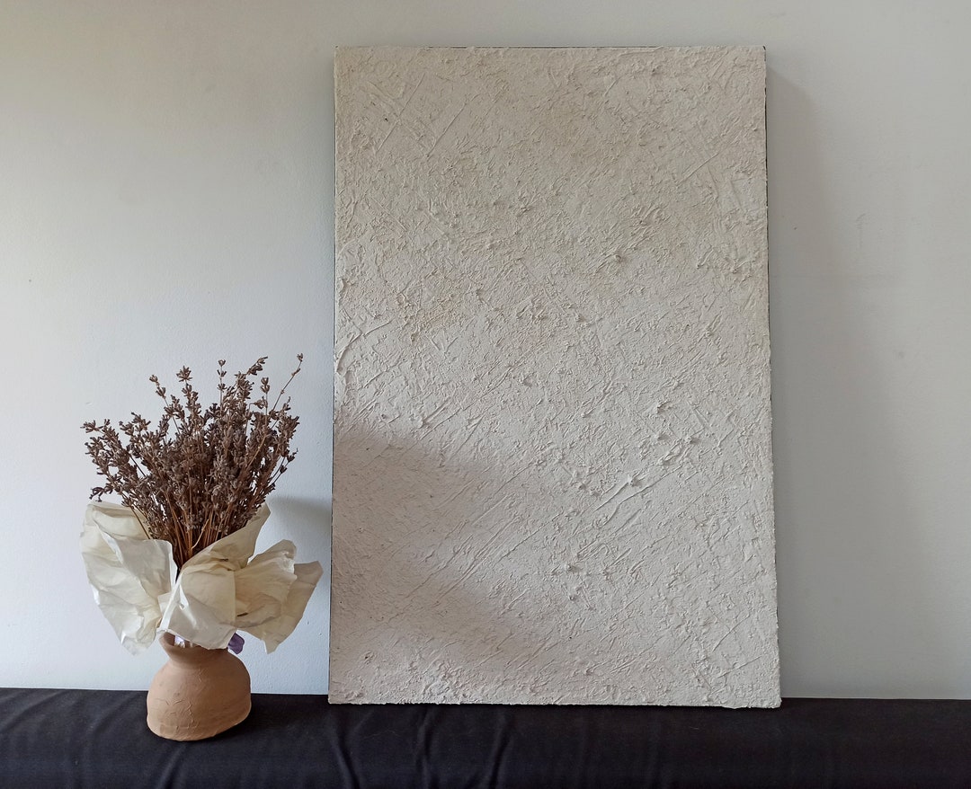Textured Canvas Wall Art, Spackle Art, Plaster Wall Art for Minimalist ...