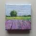 Miniature Lavender Field Oil Painting: Tiny House Decor (4x4 Inch) - Etsy