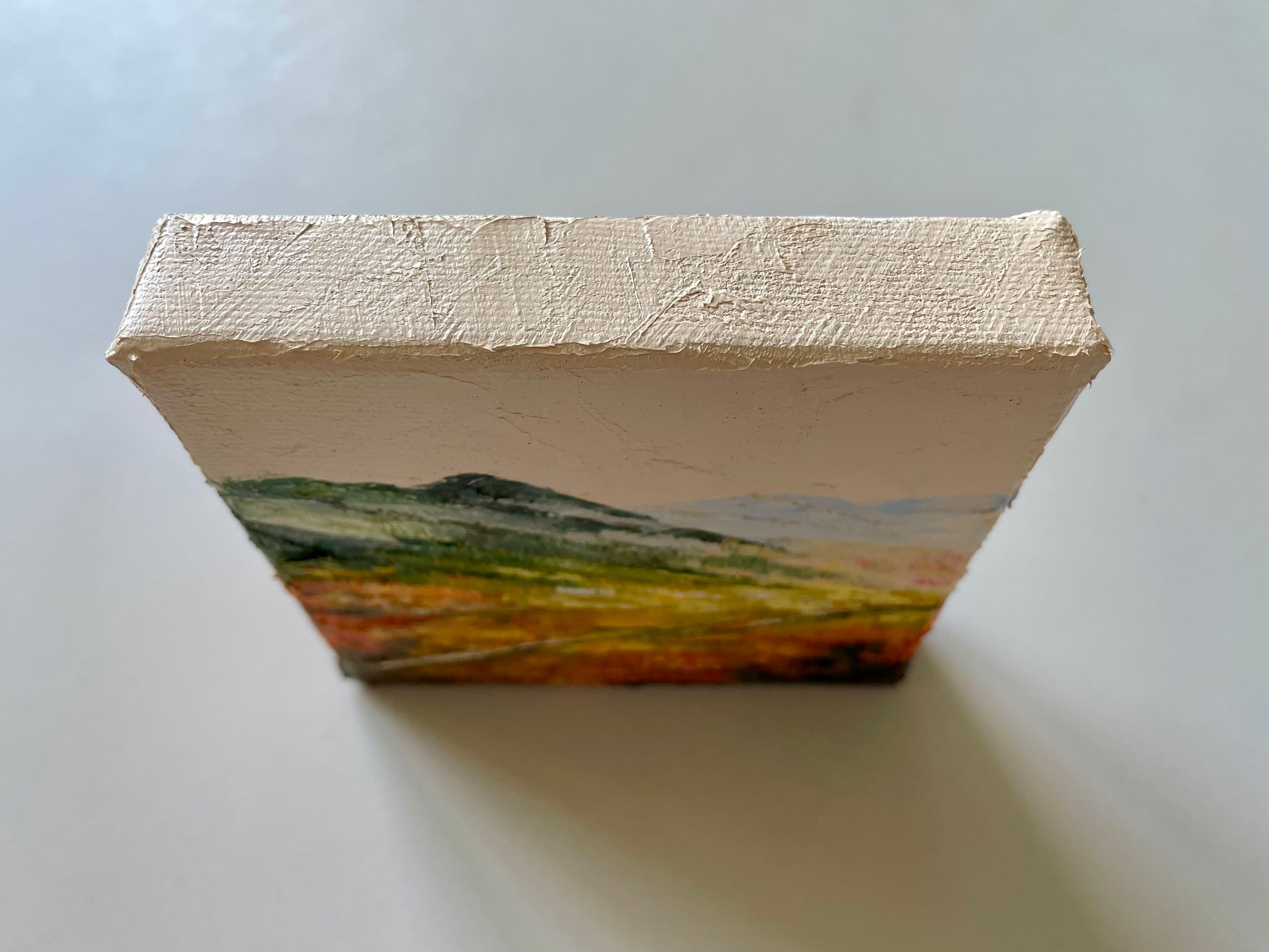 Mini Mountain Landscape Oil Painting: Textured Canvas Art (4x4 Inch) - Etsy