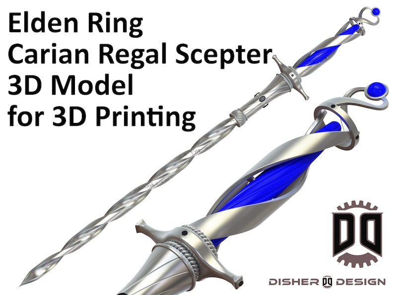 Carian Regal Scepter Digital STL 3D Print Kit - Rennala Cosplay - Etsy