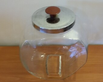 Toms Peanut Counter Jar With Lid Blue Letters Country Store Display ...