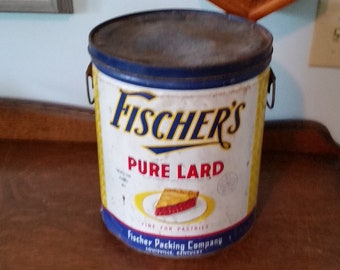 Maple Leaf Tenderflake Pure Lard Canada Packers Ltd Montreal 5 LBS Tin ...