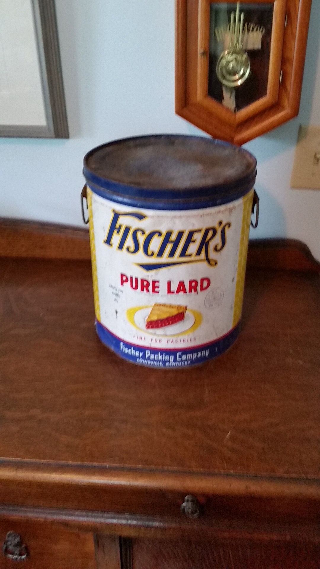 Fischers Pure Lard Tin Advertising - Etsy
