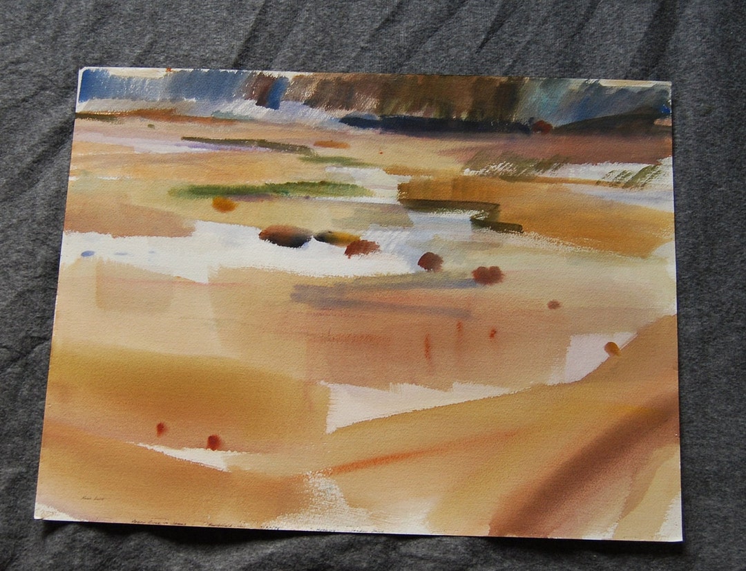 Landscape, Smithfield Virginia, Pagan River Area, Watercolor Painting ...