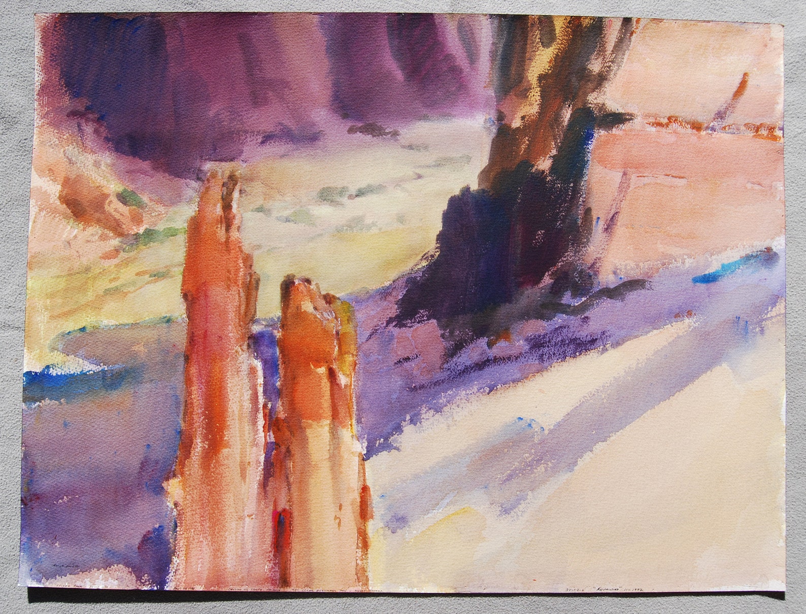 Canyon De Chelly, Watercolor Painting, Landscape, Canyon, Rocks, Spider ...