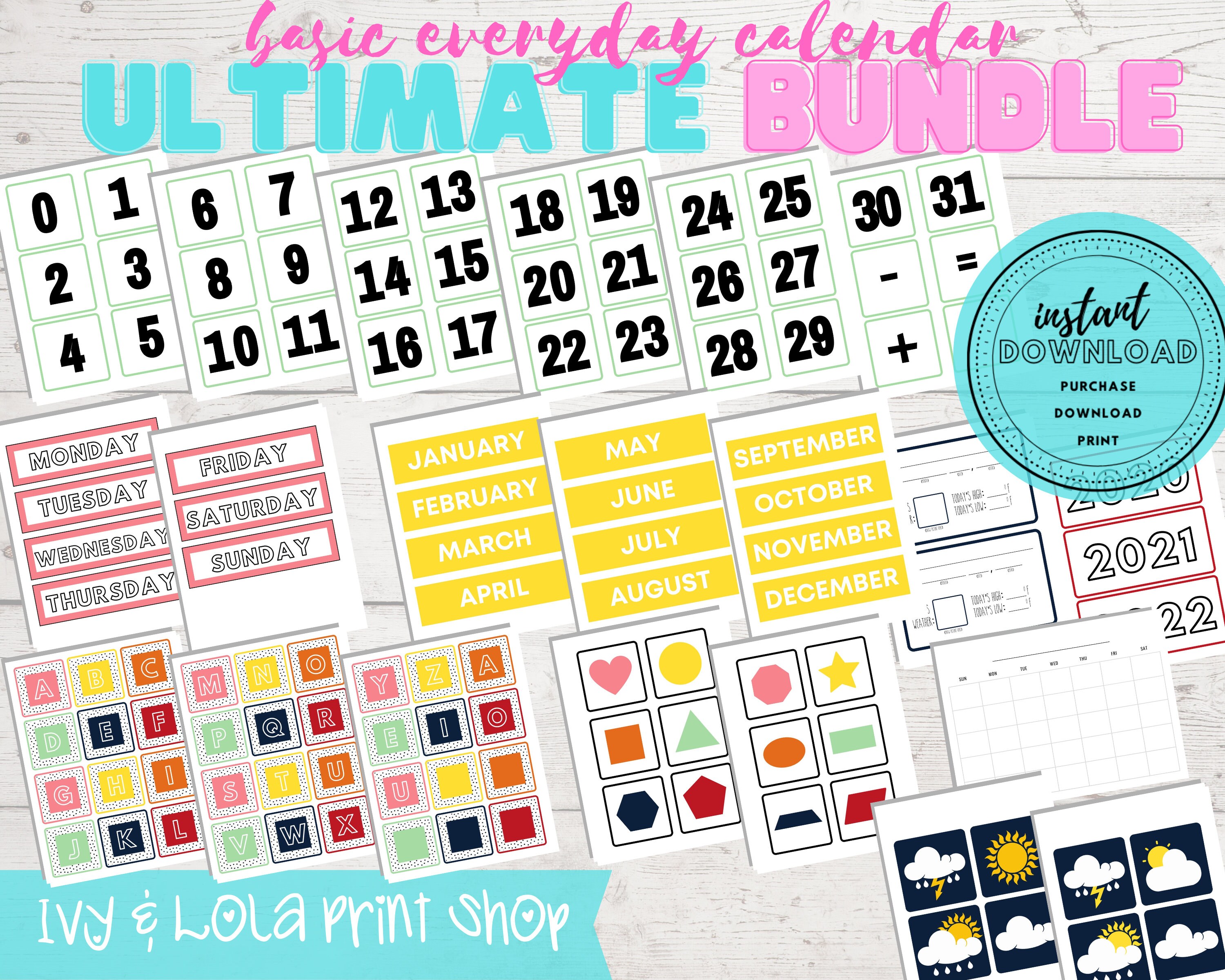 Ultimate Calendar Bundle Homeschool Pack Morning Basket | Etsy