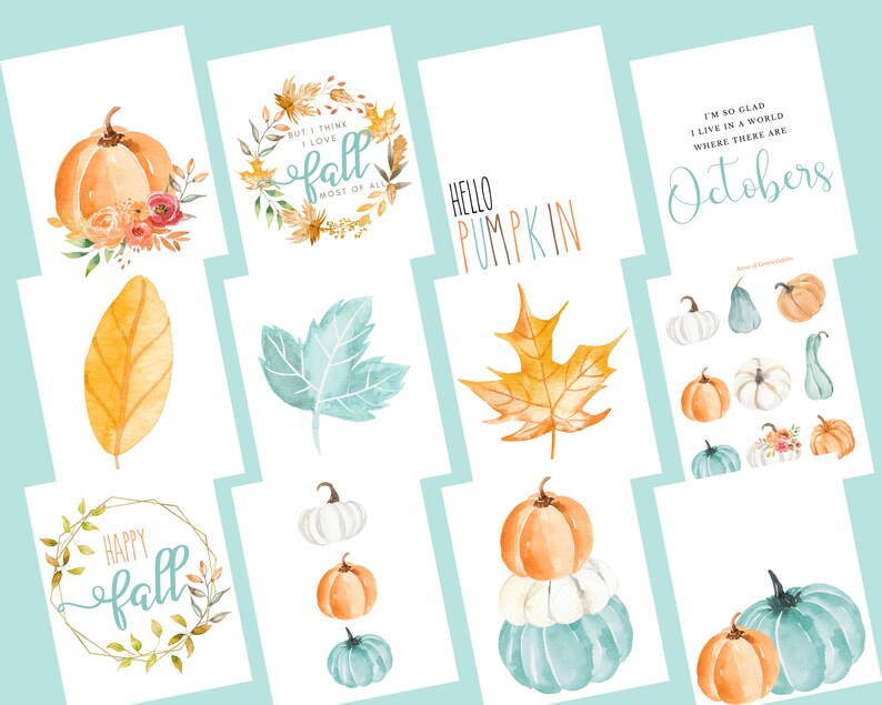 Fall Wall Art Prints Set of 12 Printable Fall Wall Art - Etsy
