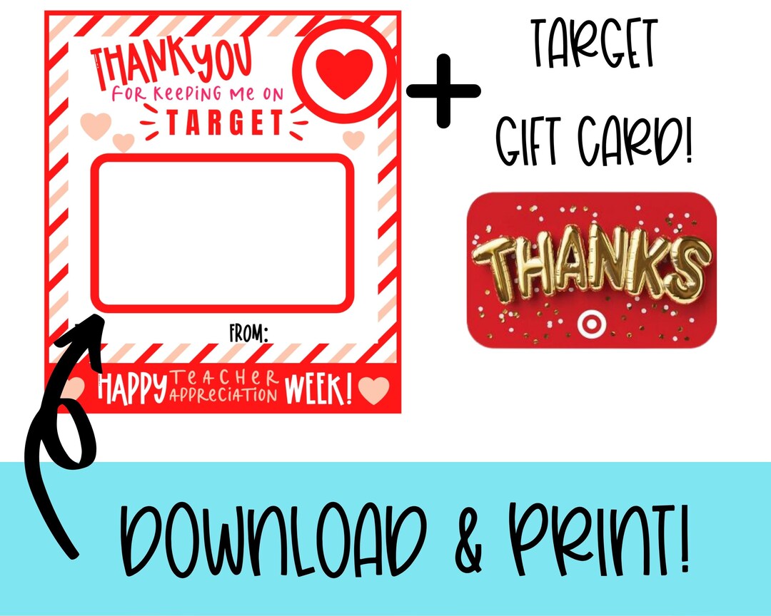 Target Teacher Gift Tag Teacher Appreciation Week Gift Ideas - Etsy